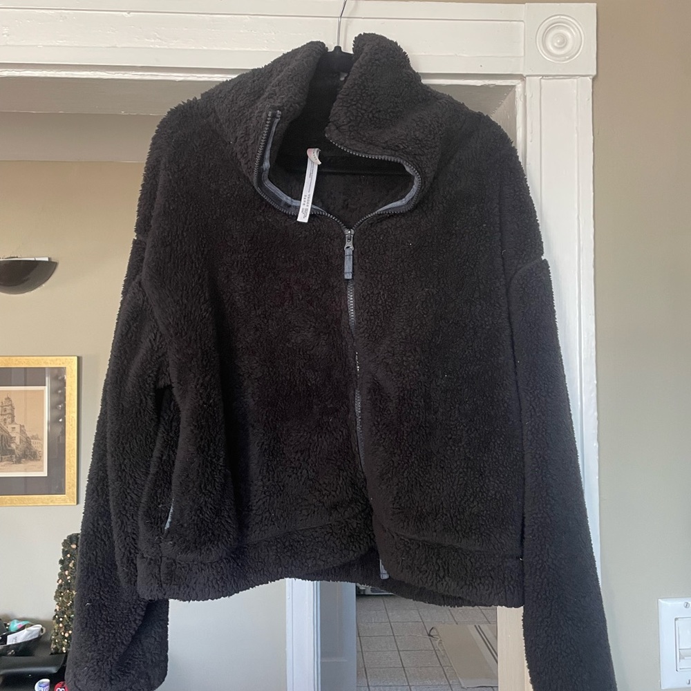 Free People Teddy Zip Up - Gem